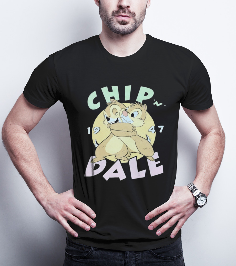 Chip N Dale 1947 Disney Characters Hugging T-Shirt