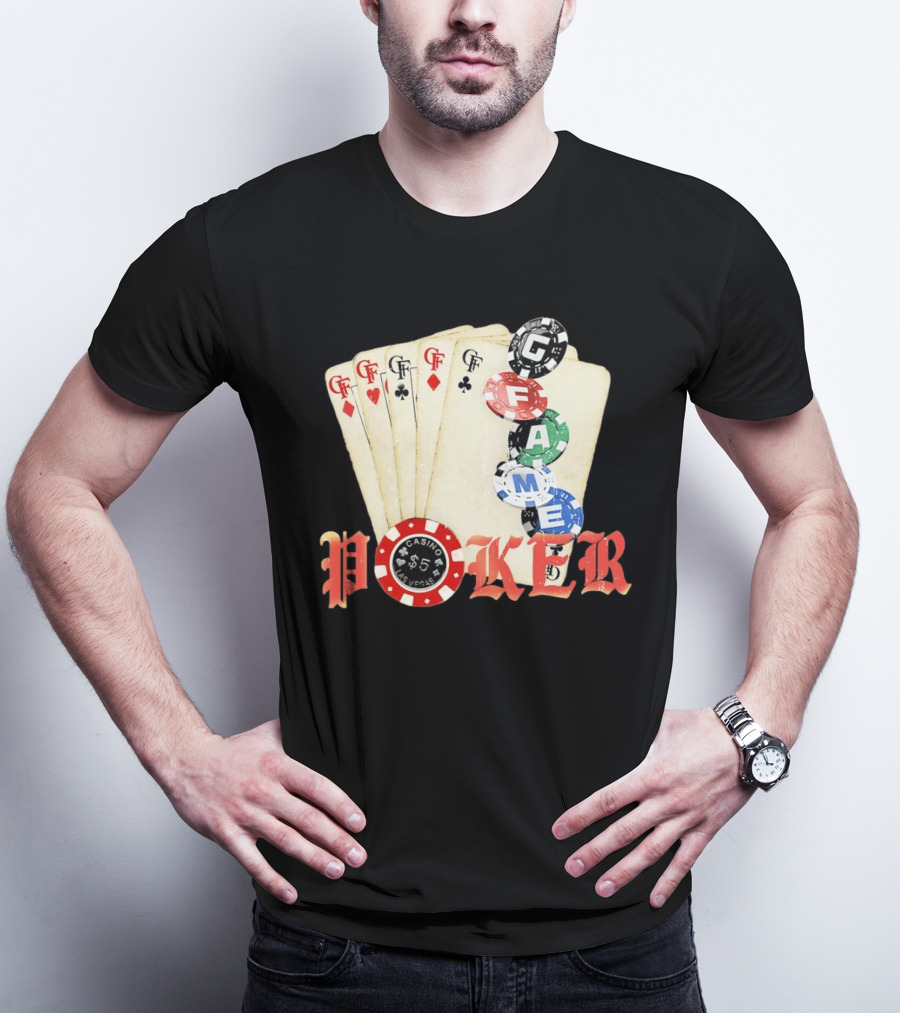 Casino Las Vegas Poker Cards And Chips GF Game T-Shirt