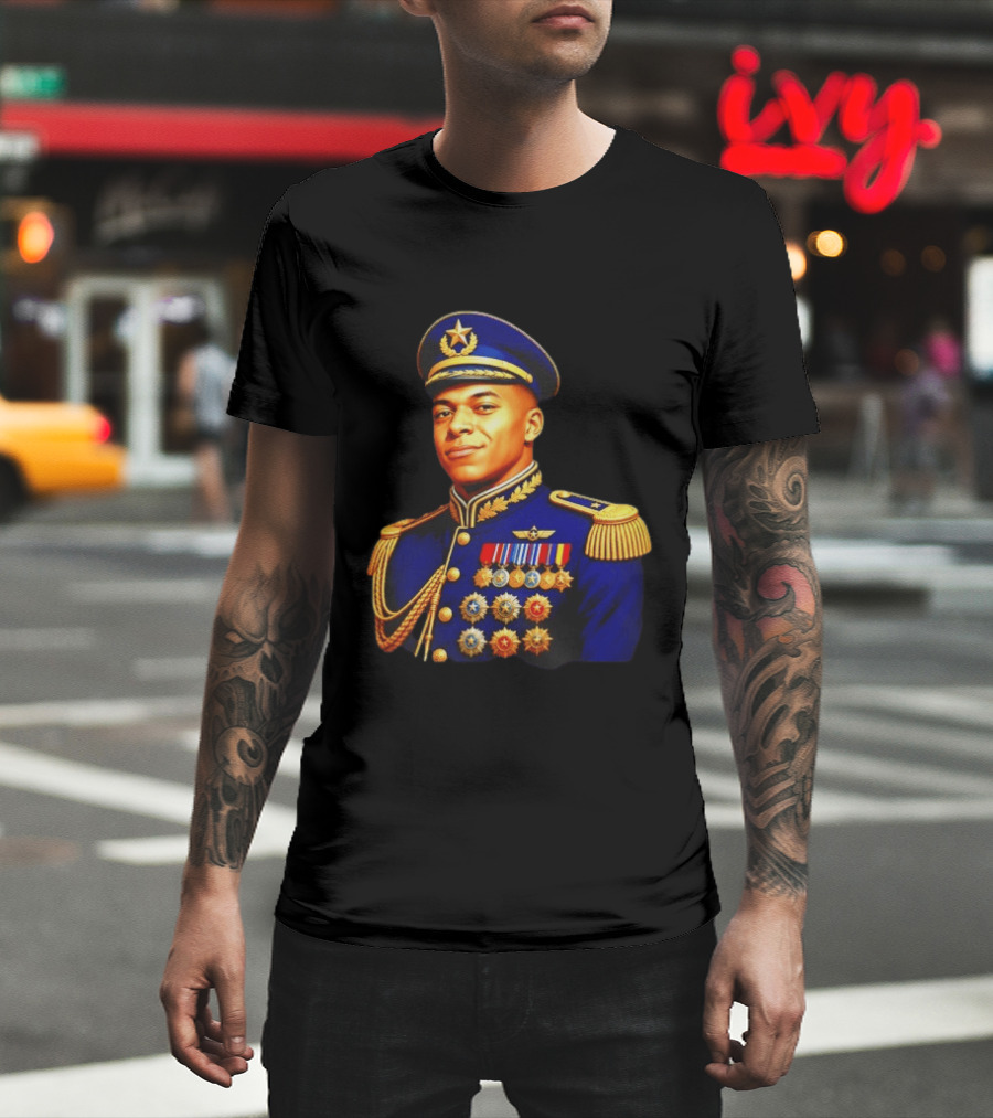 Kylian Mbappe Dictator Paris Saint Germain Military Uniform T-Shirt