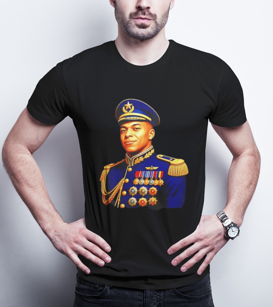Kylian Mbappe Dictator Paris Saint Germain Military Uniform T-Shirt