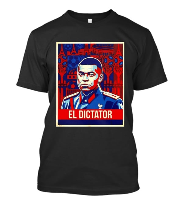 Kylian Mbappe El Dictator Paris Saint Germain Art Deco T-Shirt