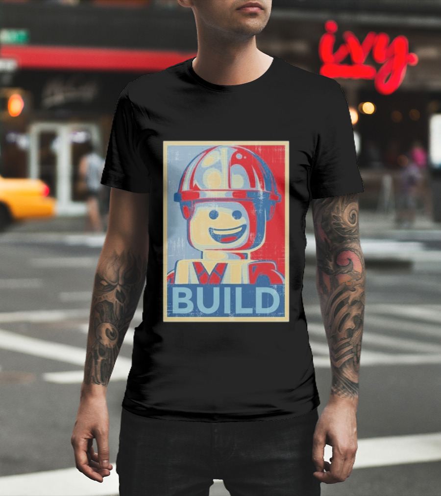 Lego Minifigure Build Distressed T-Shirt