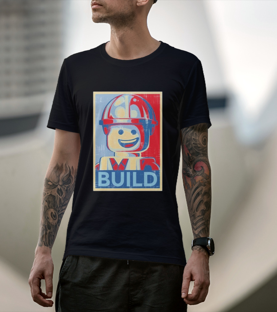 Lego Minifigure Build Distressed T-Shirt