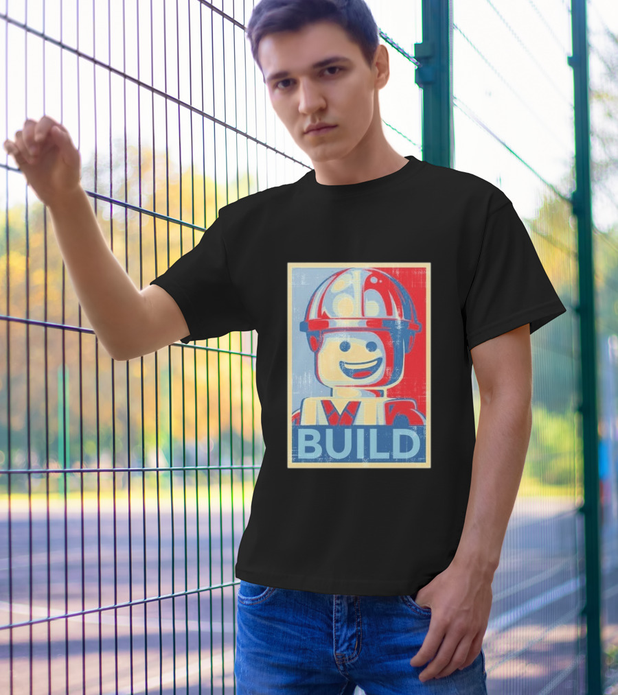 Lego Minifigure Build Distressed T-Shirt