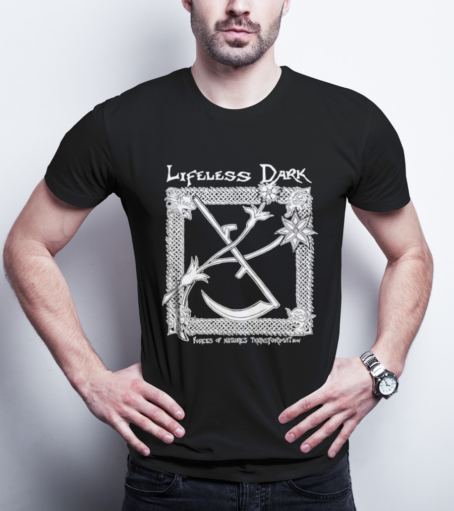 Lifeless Dark Forces Of Nature's Transformation Celtic Knot Scythe Star T-Shirt