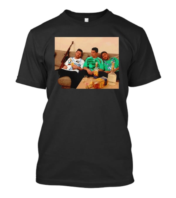 Lionel Messi Cristiano Ronaldo Neymar Mexico National Team Tequila Party T-Shirt