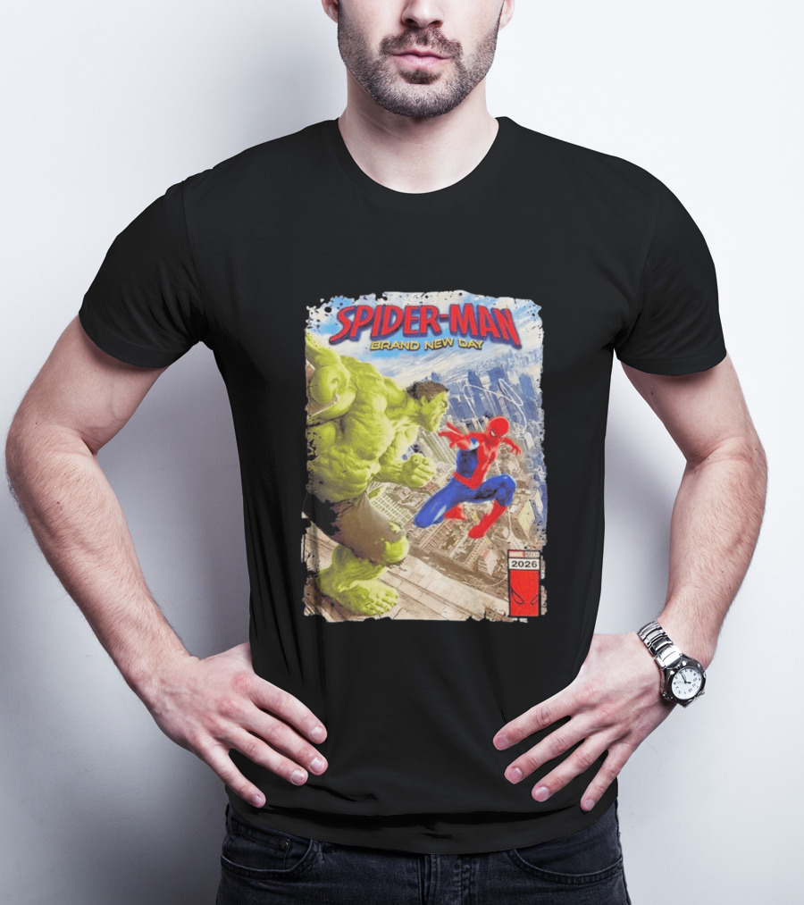 Spider Man Brand New Day Marvel 2026 Spider Man Vs Hulk Epic Showdown T-Shirt