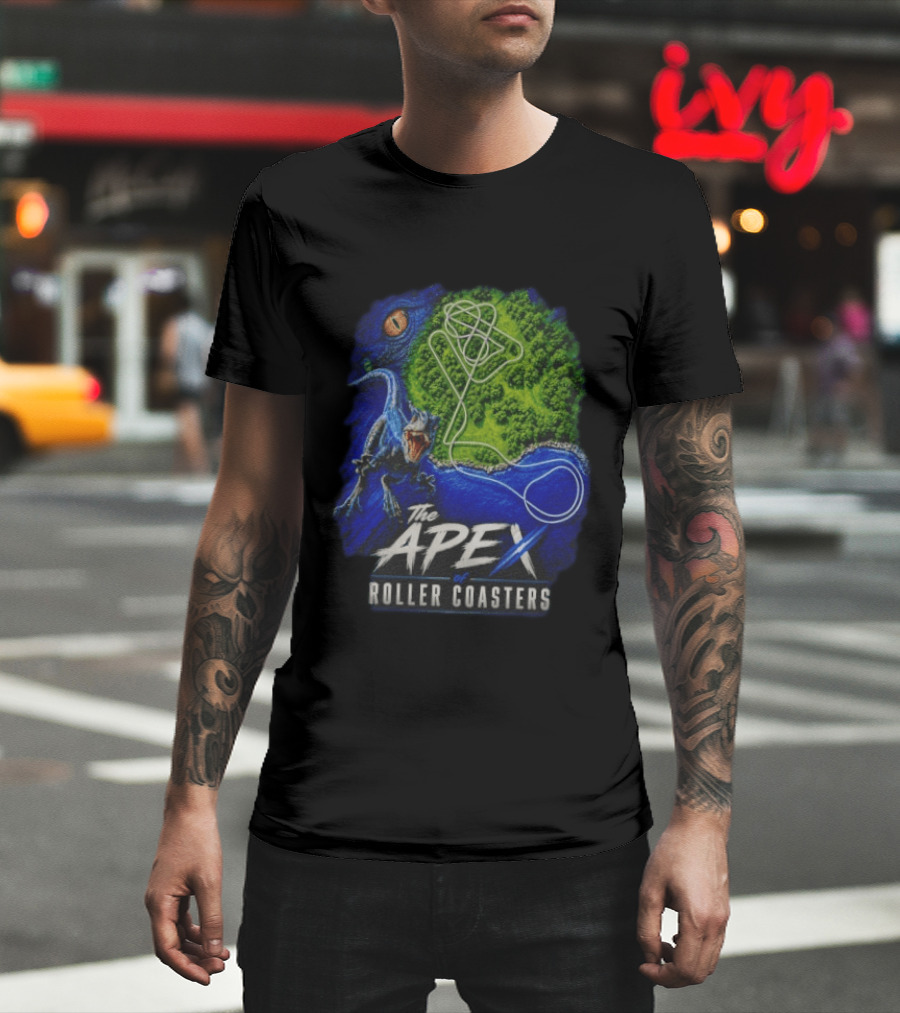 The Apex Of Roller S Raptor Dinosaur Adventure T-Shirt