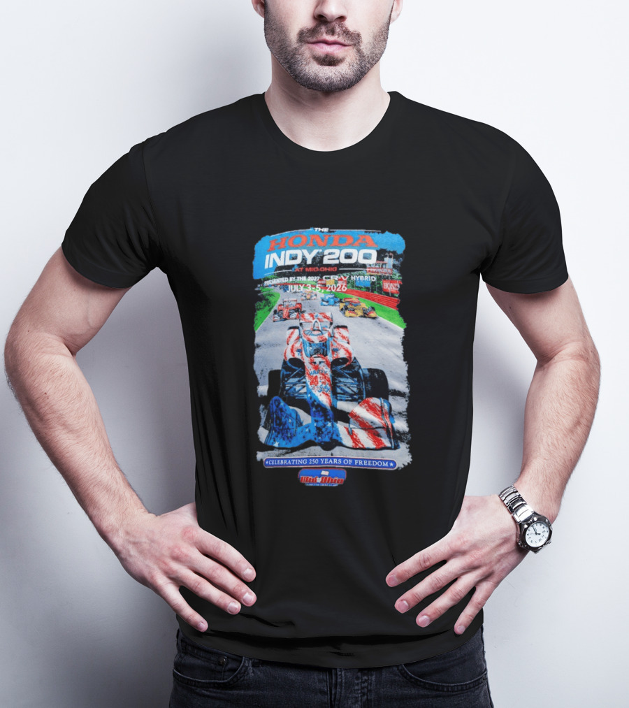 Honda Indy 200 At Mid Ohio July 3 To 5 2026 Celebrating 250 Years Of Freedom Racing Event T-Shirt