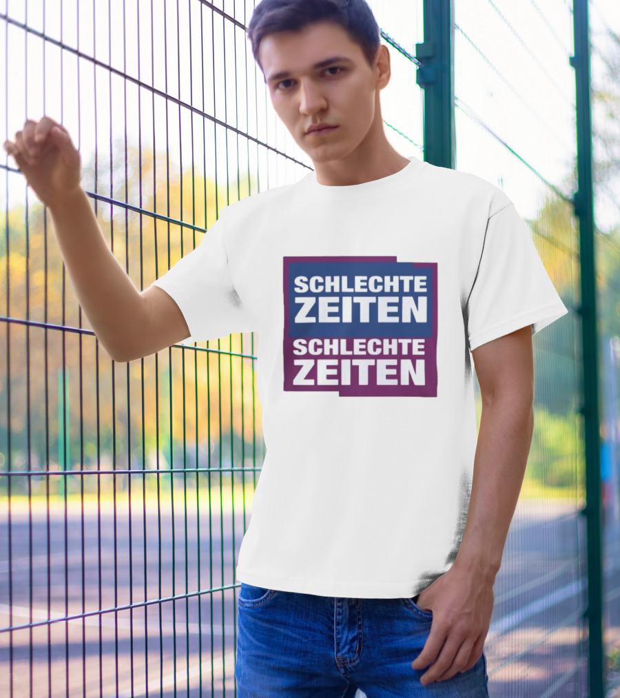 Versager Clothing Schlechte Zeiten Schlechte Zeiten Blue Purple Blocks T-Shirt