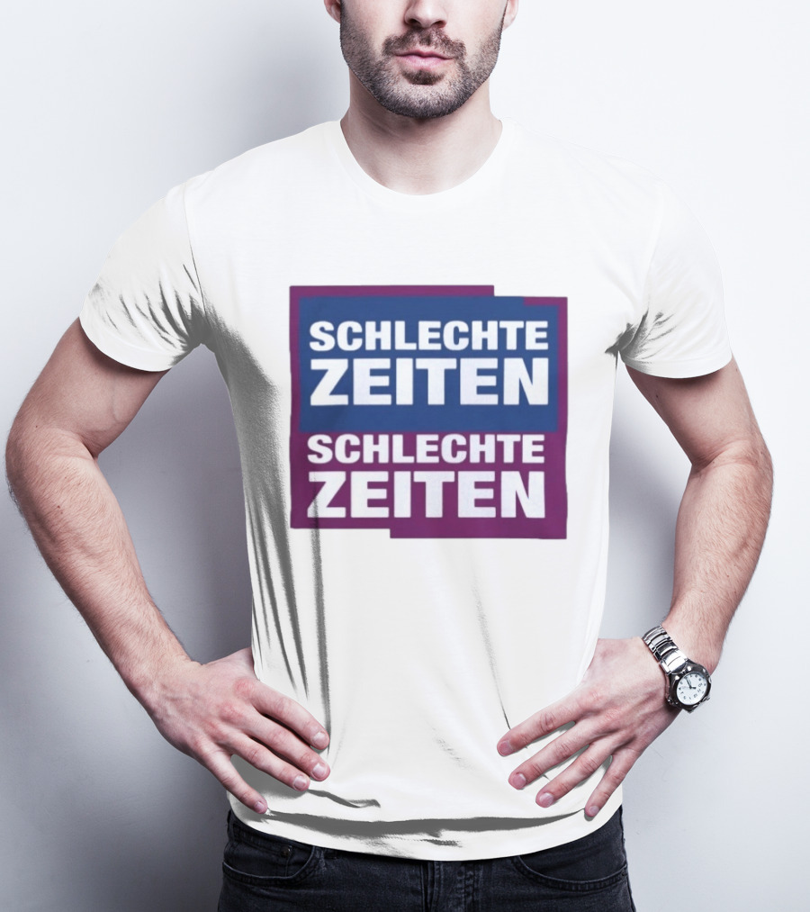 Versager Clothing Schlechte Zeiten Schlechte Zeiten Blue Purple Blocks T-Shirt