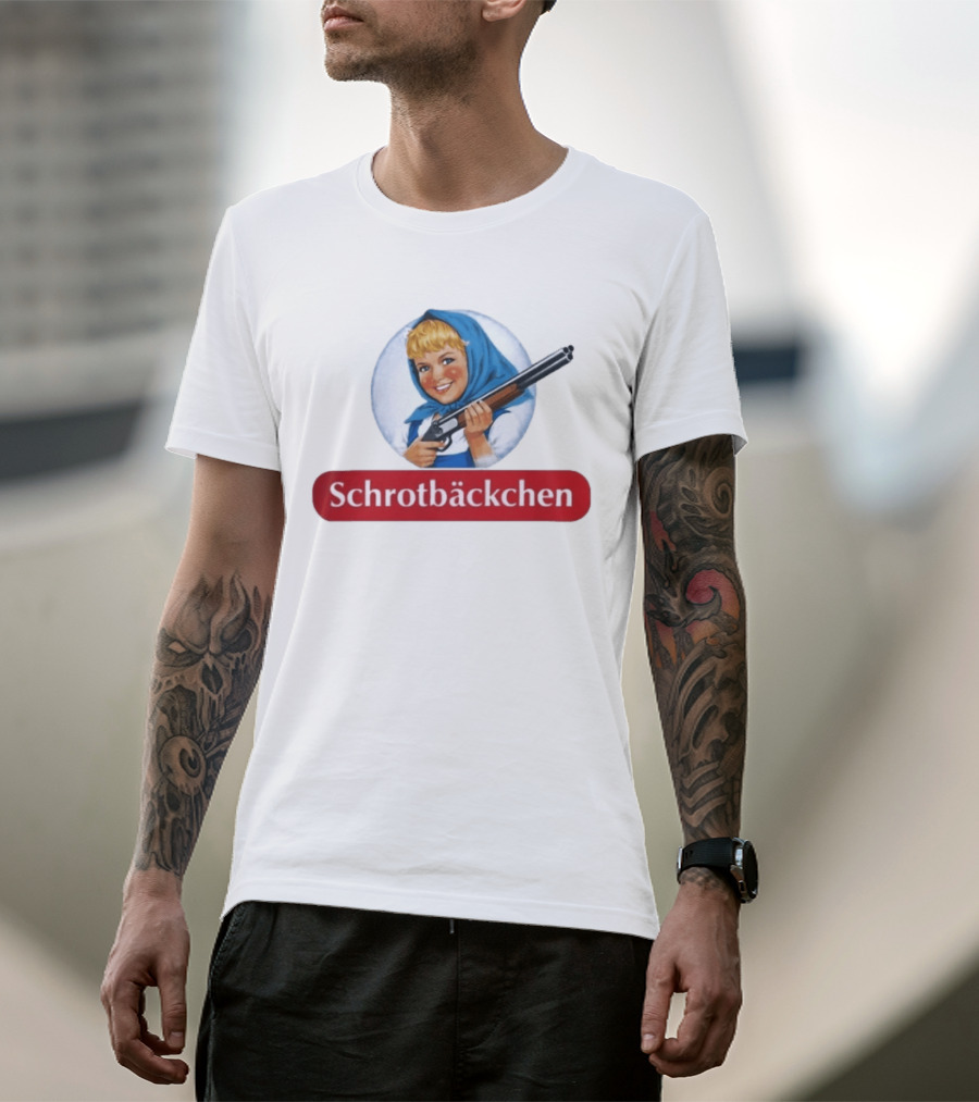 Versager Clothing Schrotbäckchen Girl With Blue Hood And Shotgun T-Shirt