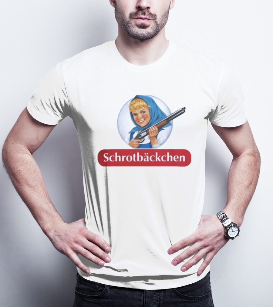 Versager Clothing Schrotbäckchen Girl With Blue Hood And Shotgun T-Shirt