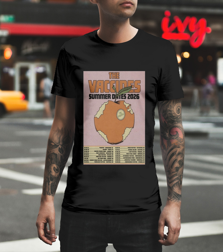 The Vaccines Summer Dates 2026 Tour UK And Europe Concert Schedule T-Shirt