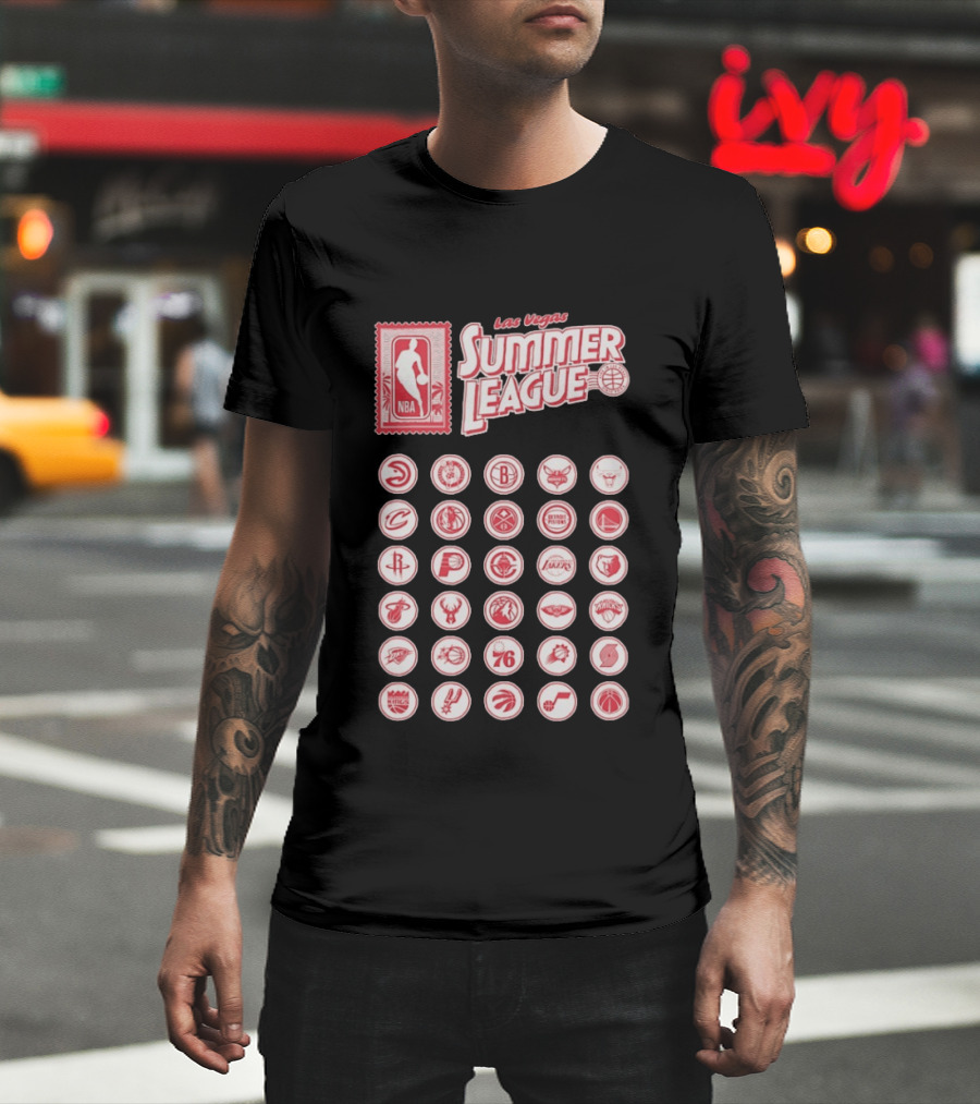 Las Vegas Summer League NBA Team Logos Collection T-Shirt