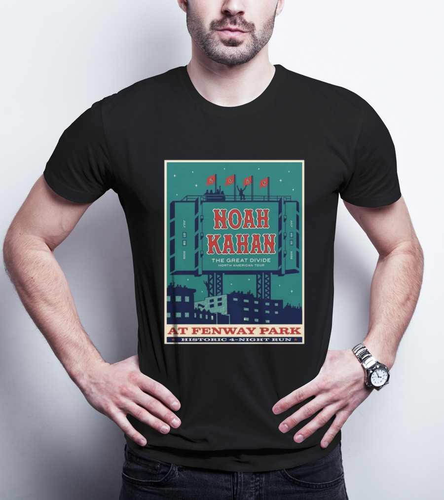 Noah Kahan The Great Divide Tour 2026 Fenway Park July 7 8 10 11 T-Shirt