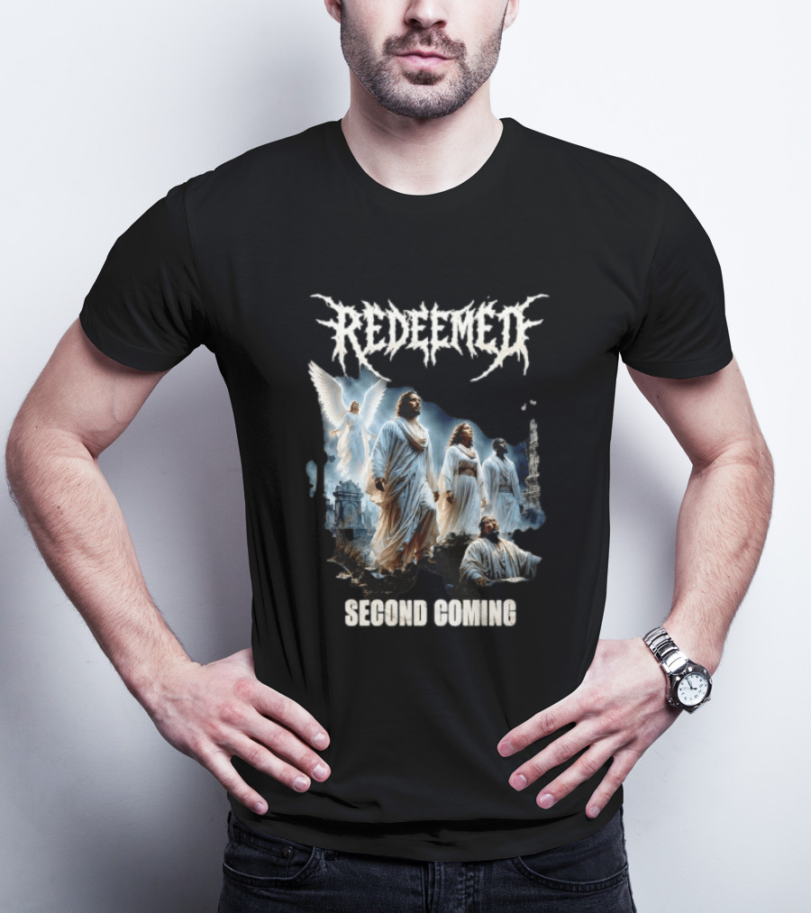 Redeemed Second Coming Christian Metal Angels And Saints T-Shirt