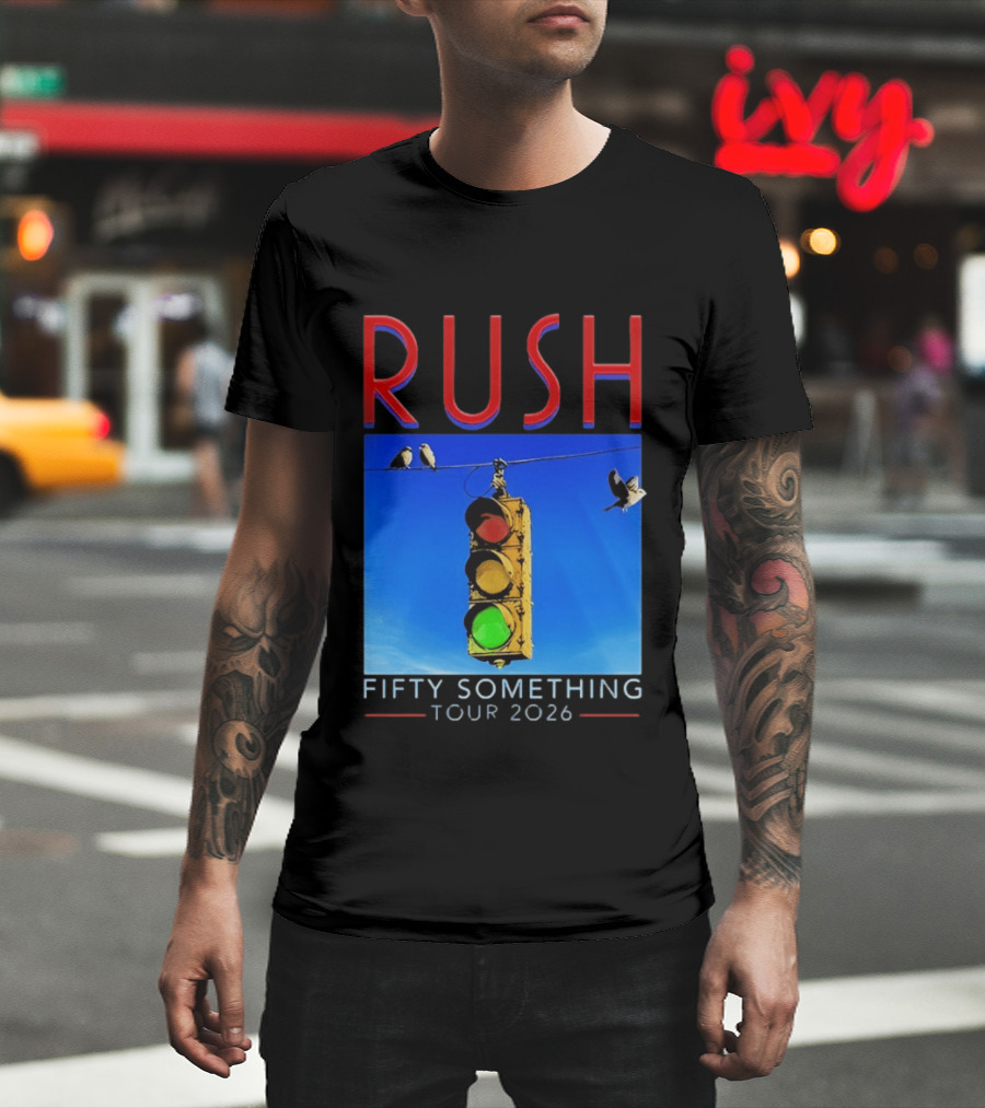 Rush Fifty Something Tour 2026 Traffic Light T-Shirt