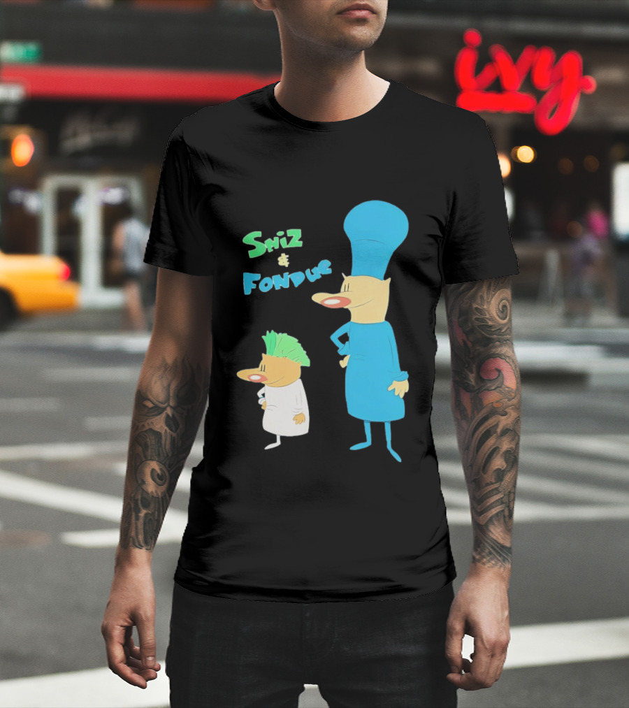 Sniz And Fondue Characters From Nickelodeon 90s Cartoon Series T-Shirt