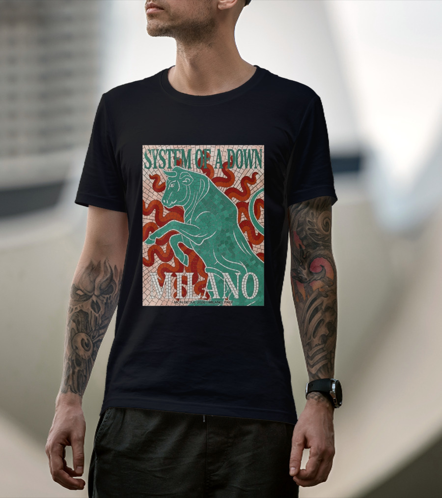 System Of A Down Milano Italy 6 July 2026 Exclusive Pop Up Shop T-Shirt