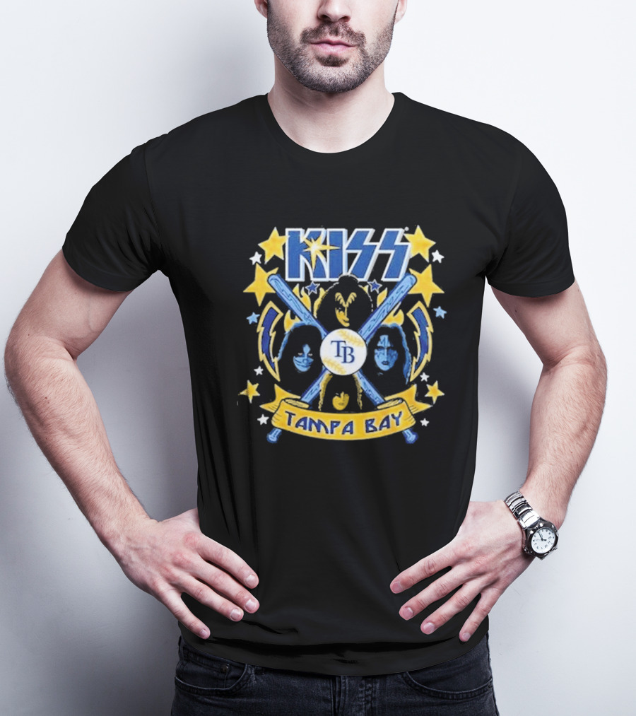 Tampa Bay Rays KISS 2026 MLB Game Night Fan Crossover Event T-Shirt