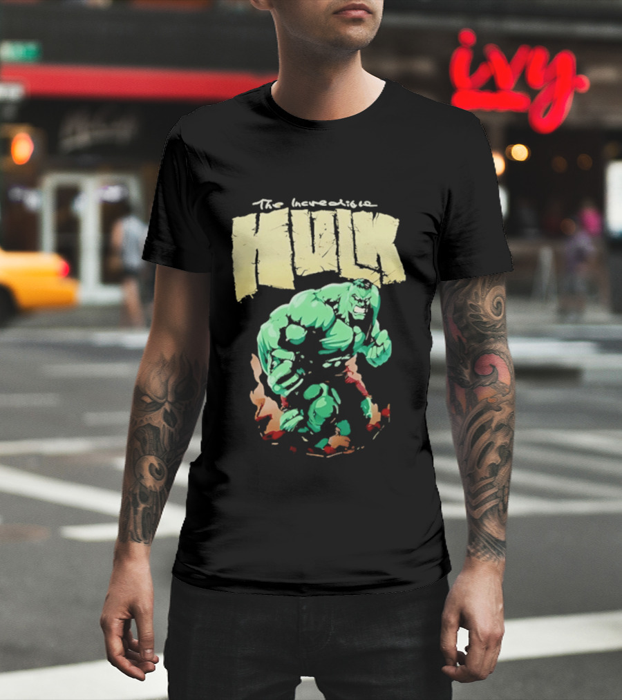 The Incredible Hulk Marvel Comic Retro Watercolor T-Shirt