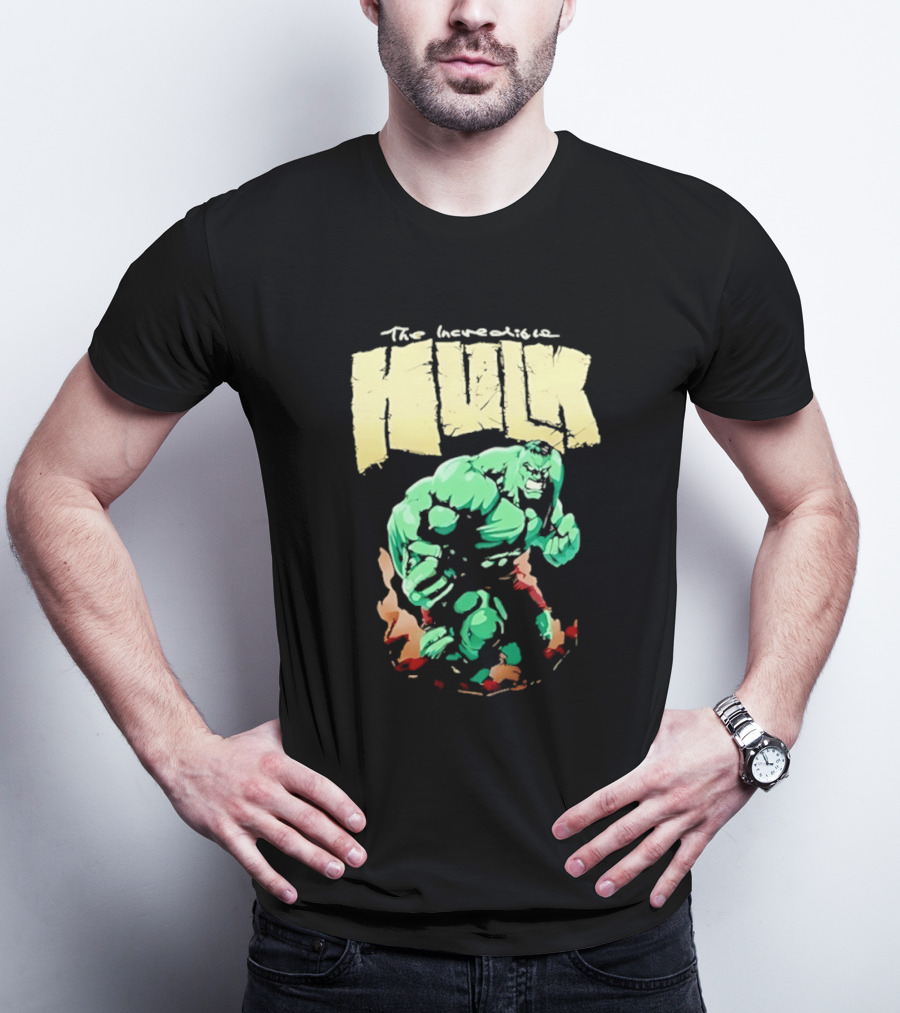 The Incredible Hulk Marvel Comic Retro Watercolor T-Shirt