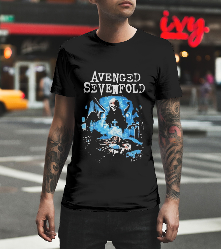 Avenged Sevenfold Grim Reaper Grave Heavy Metal T-Shirt