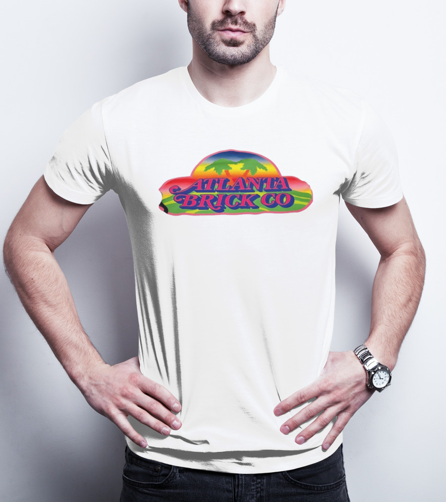 Atlanta Brick Co Retro Palm Tree Sunset T-Shirt