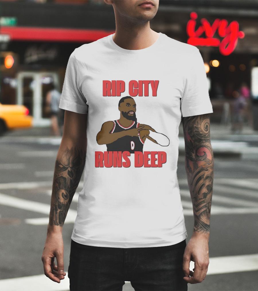 Rip City Runs Deep Damian Lillard Portland Trail Blazers T-Shirt