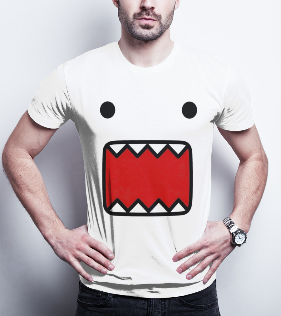 Domo Kun Face Expression With Red Teeth T-Shirt