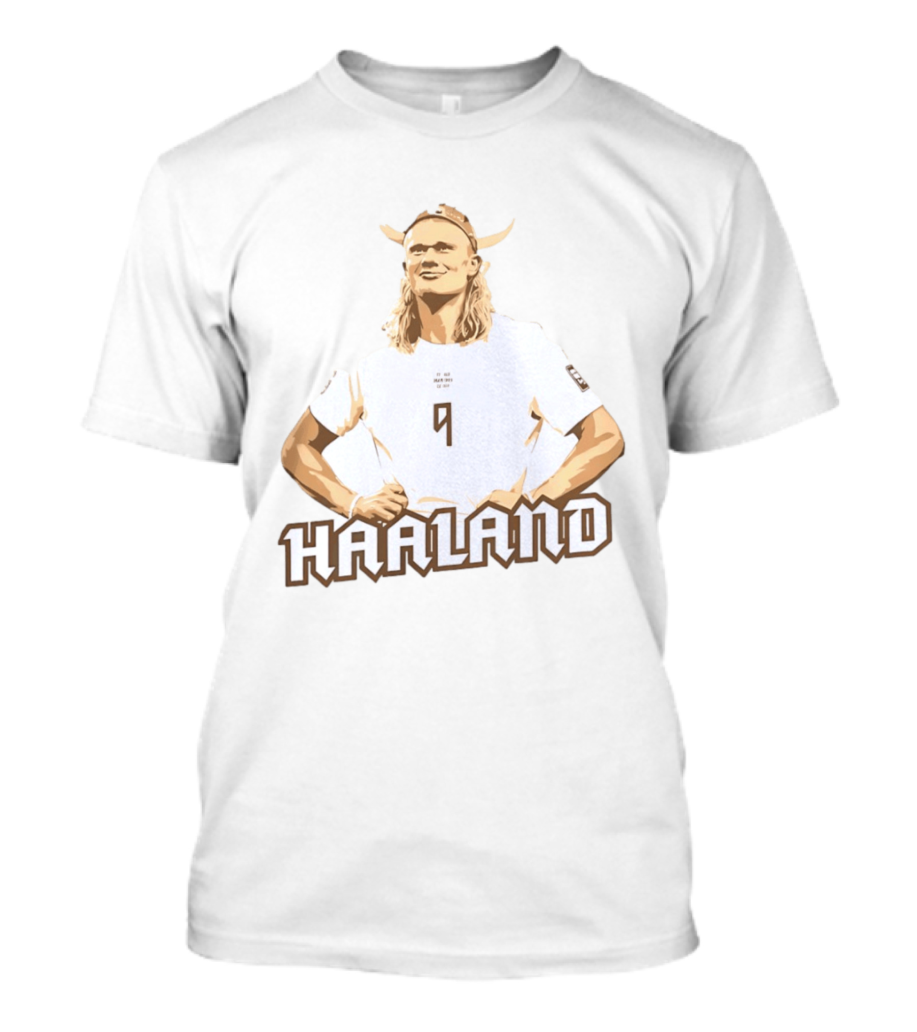 Erling Haaland Viking 9 Manchester City Football Player Horned Helmet T-Shirt