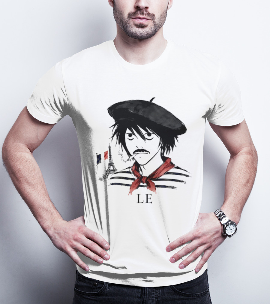 LE D. Note L Death Note Eiffel Tower France T-Shirt