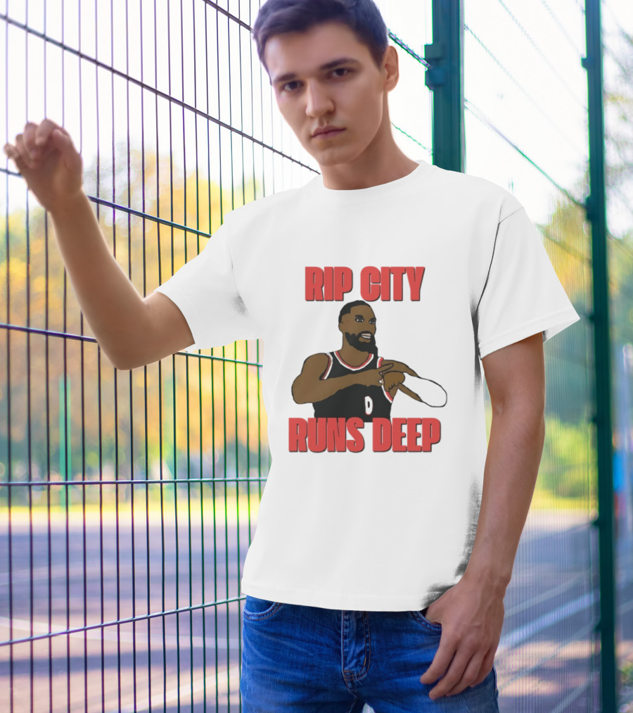 RIP City Runs Deep Basketball Tribute Player 0 T-Shirt