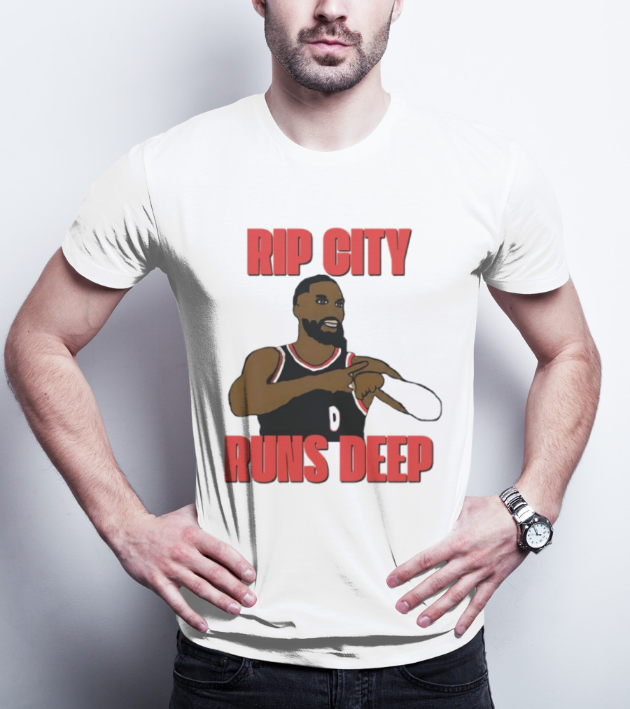 RIP City Runs Deep Basketball Tribute Player 0 T-Shirt
