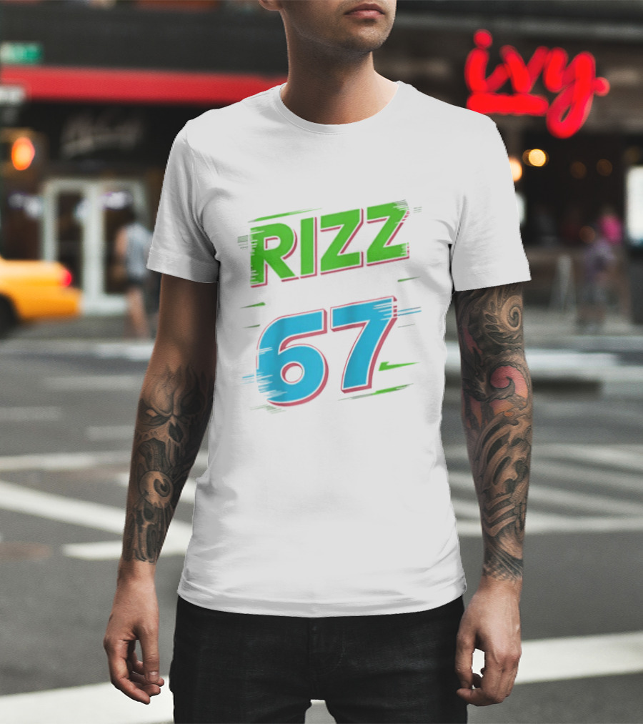 Rizz 67 Colorful Brushstroke T-Shirt