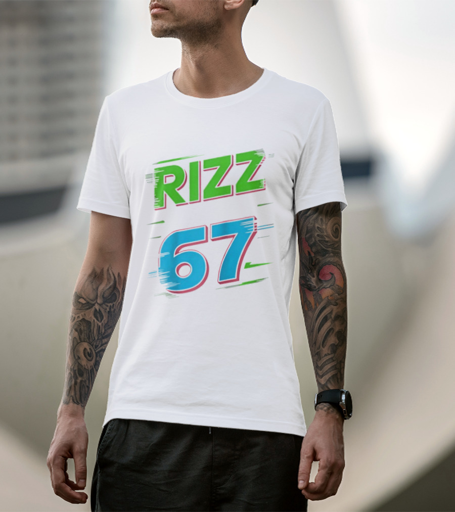 Rizz 67 Colorful Brushstroke T-Shirt