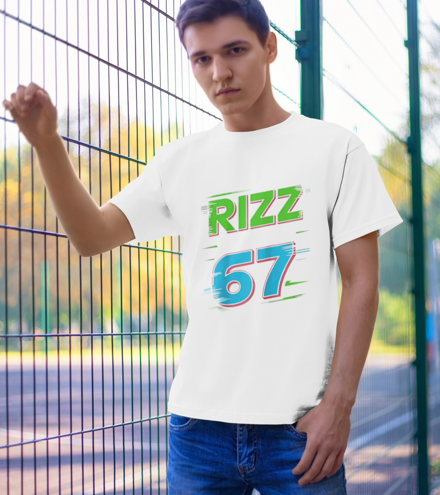 Rizz 67 Colorful Brushstroke T-Shirt