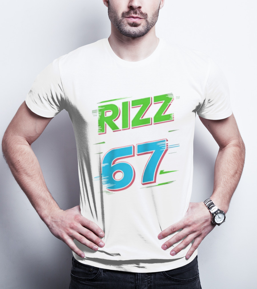 Rizz 67 Colorful Brushstroke T-Shirt