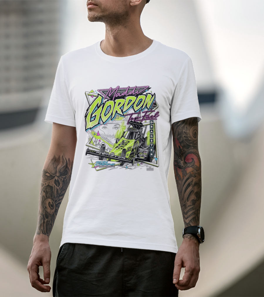 Maddi Gordon Top Fuel Dragster Ron Capps Motorsports Neon T-Shirt