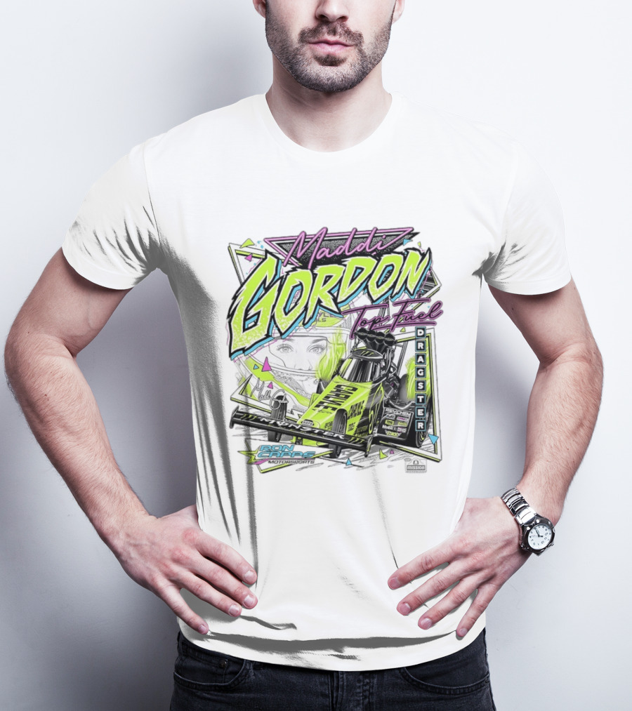 Maddi Gordon Top Fuel Dragster Ron Capps Motorsports Neon T-Shirt