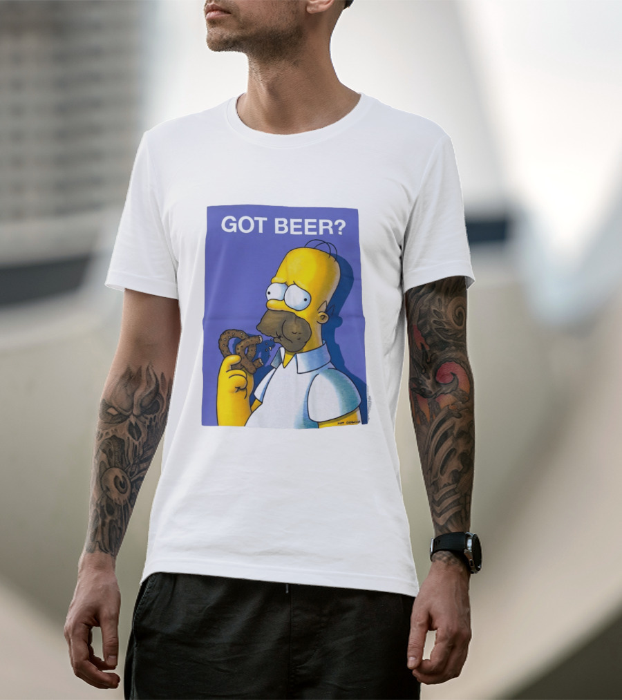 Got Beer Homer Eating Pretzel T-Shirt