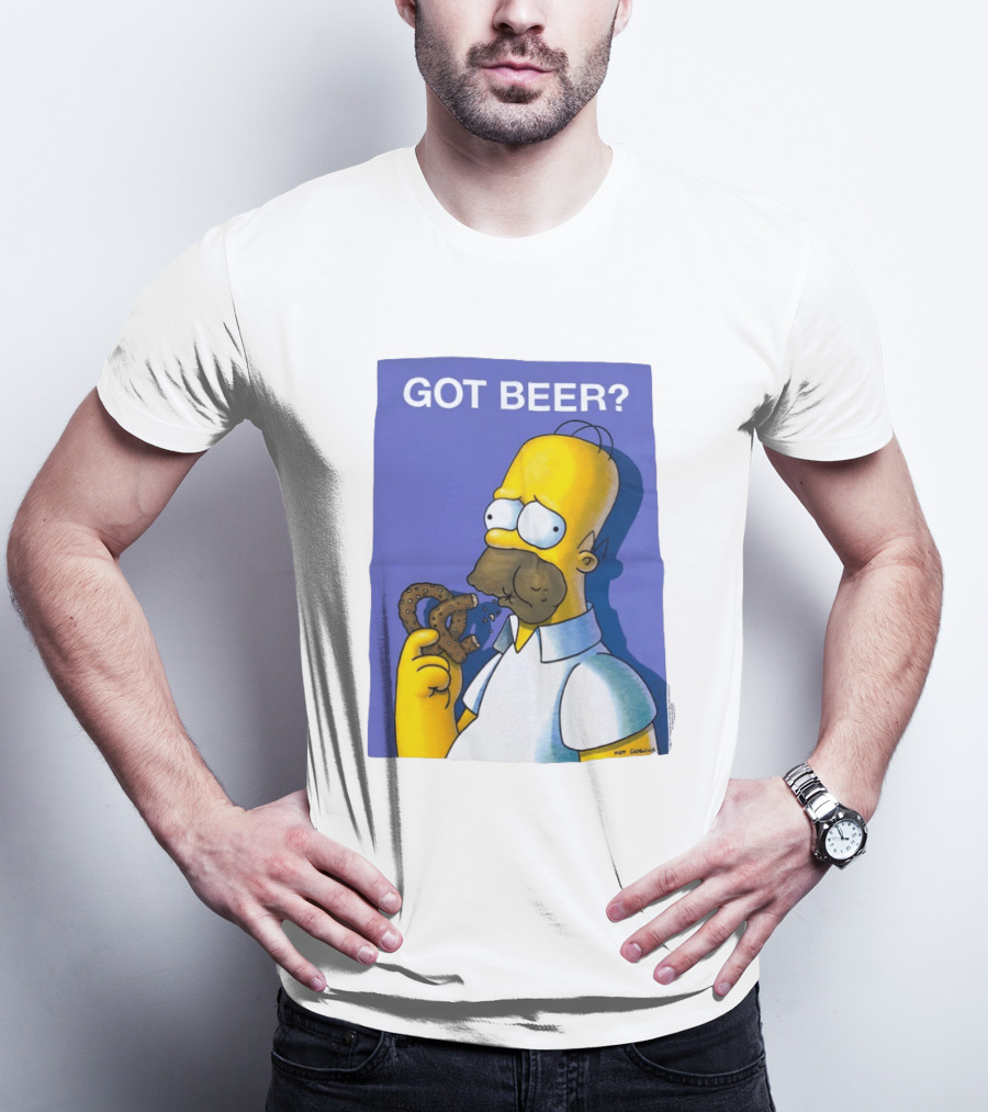 Got Beer Homer Eating Pretzel T-Shirt