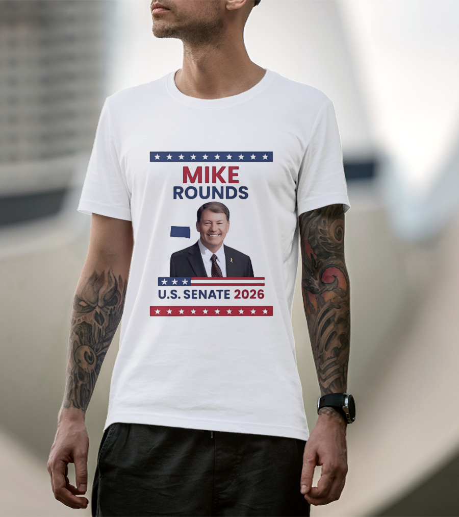 Mike Rounds U.S. Senate 2026 South Dakota USA Flag T-Shirt