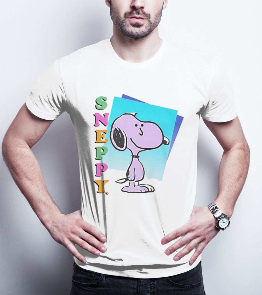 Sneppy Obvious Plant 1991 Bootleg Snoopy Cartoon Character With Multicolored T-Shirt