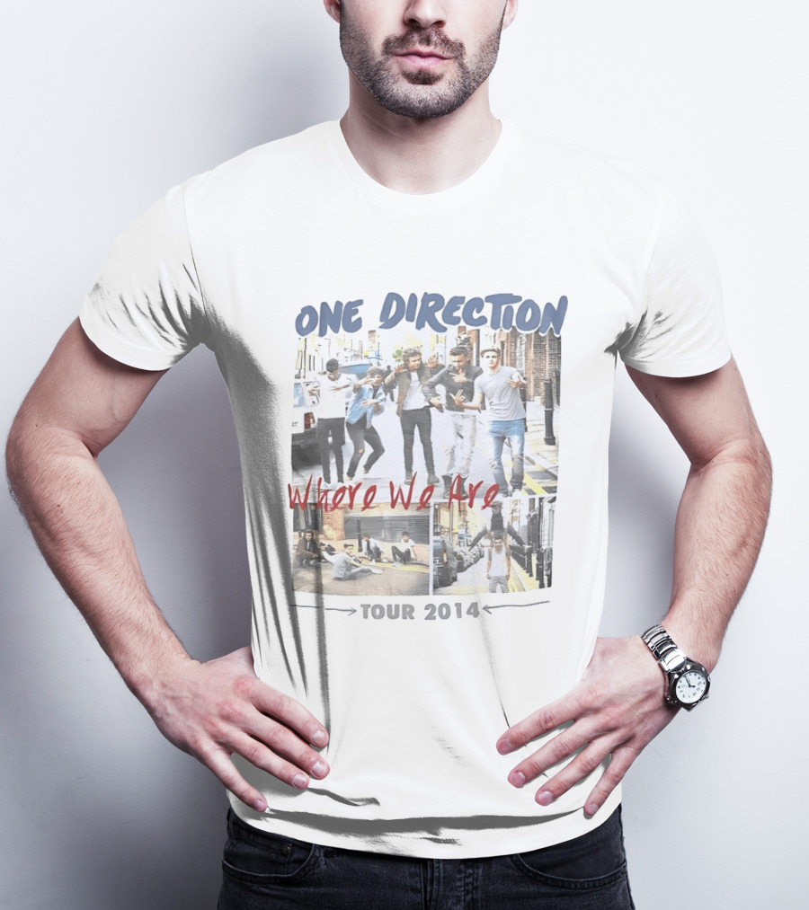 One Direction Where We Are Tour 2014 Collage Streets Photos T-Shirt