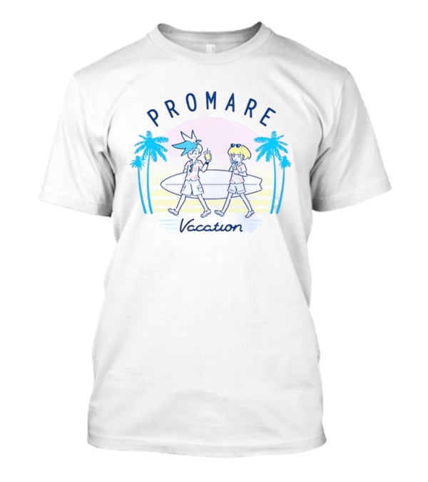 Promare Vacation Galo Thymos Lio Fotia Anime Beach Scene T-Shirt