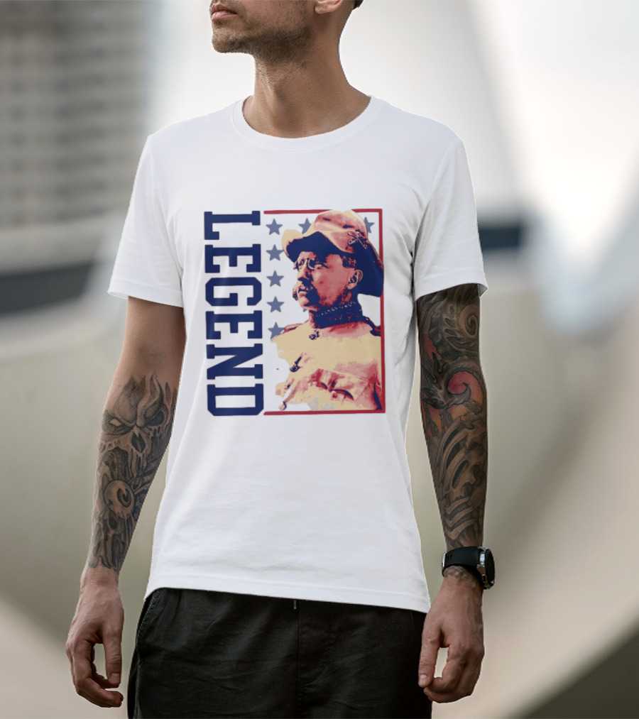 Legend Teddy Roosevelt Stars Iconic Figure T-Shirt