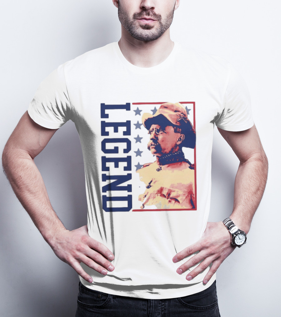 Legend Teddy Roosevelt Stars Iconic Figure T-Shirt