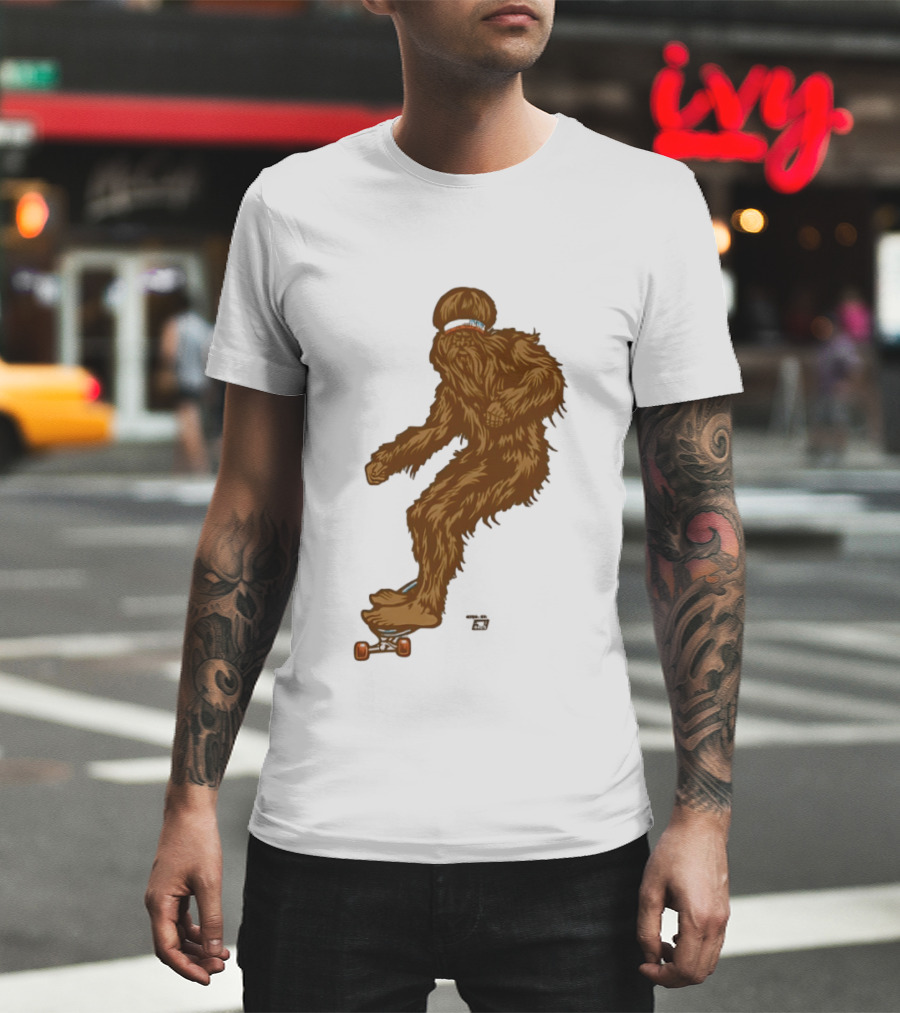 Ames Bros Skater Bigfoot Sasquatch Skateboard Legend T-Shirt
